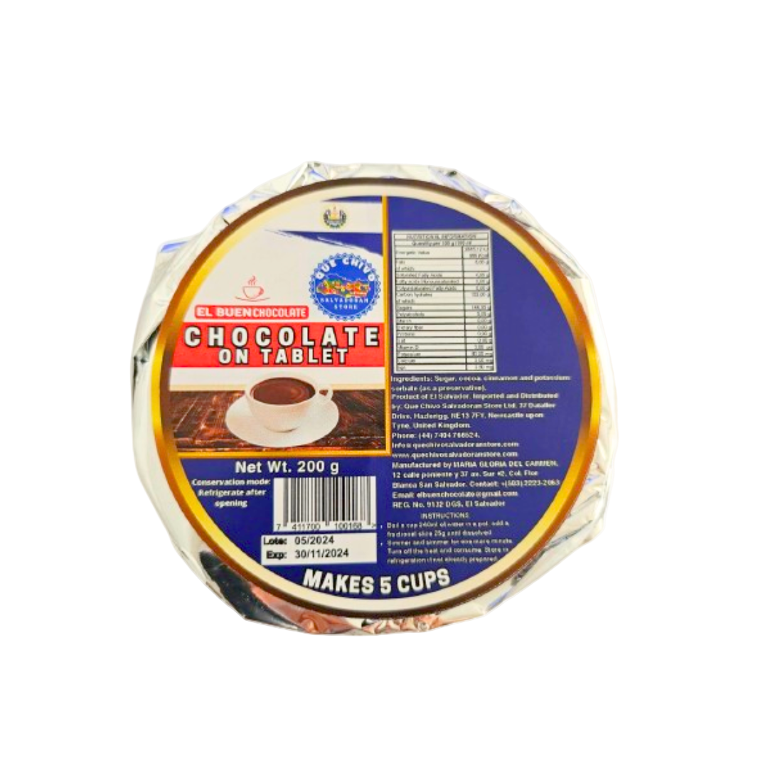 CHOCOLATE EN TABLILLA EL BUEN CHOCOLATE 200g – Que Chivo Tu Tienda ...